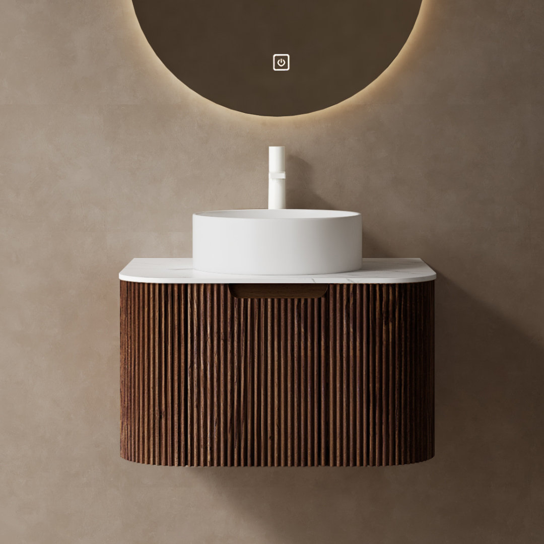 Ebern Designs Dina 24" Striped Solid Wood Bathroom Vanity With Sink ...