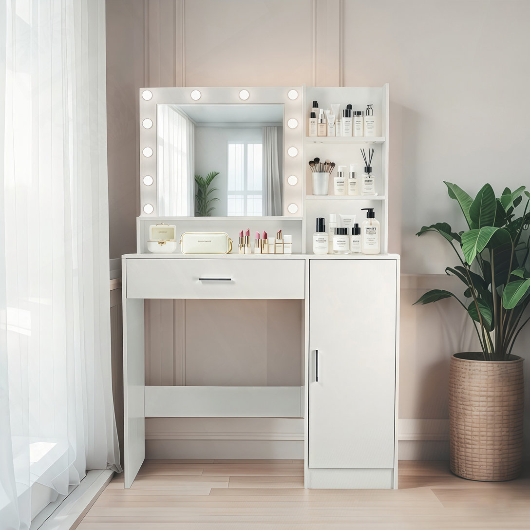 Dakota Fields Makeup Vanity Desk | Wayfair