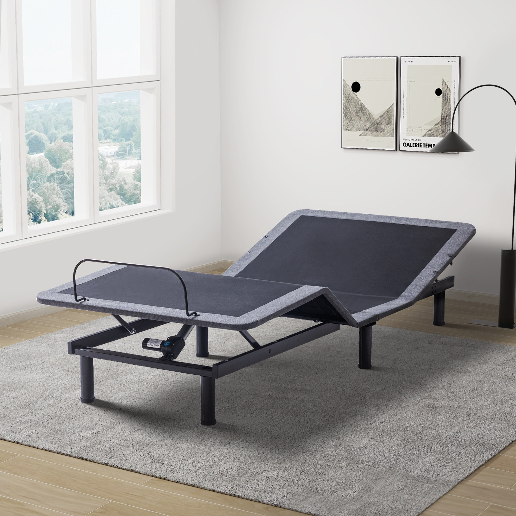 Alwyn Home Harlequin Massaging Zero Gravity Adjustable Bed with ...