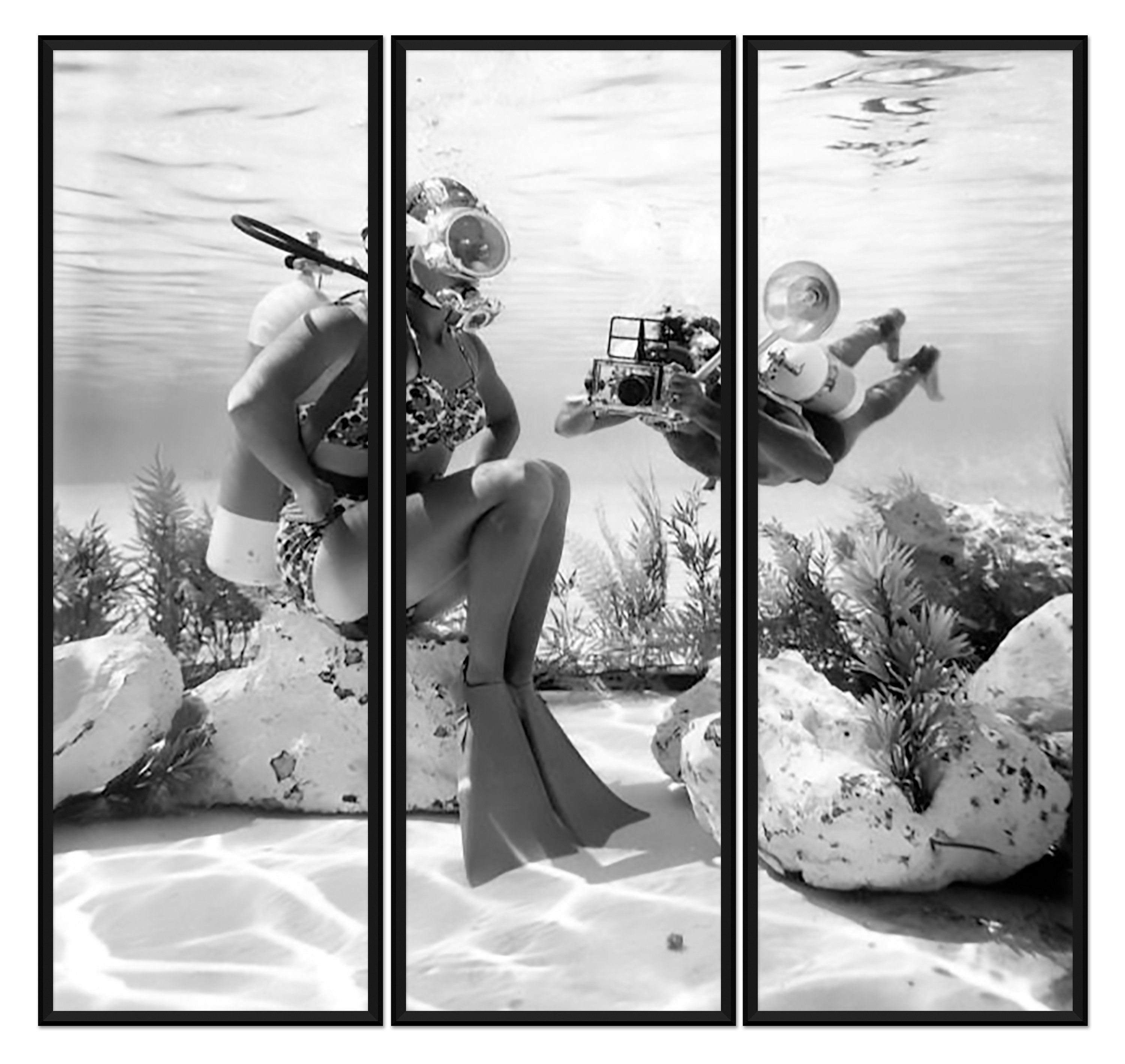 Soicher Marin 'Scuba Diver Tryptic' - Picture Frame Photograph on Paper ...