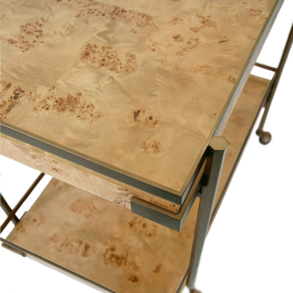 WorldsAway Cash Metal Bar Cart | Wayfair