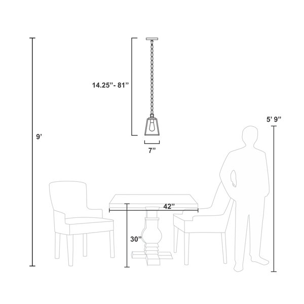 Trent Austin Design® Helgeson 1 - Light Lantern Geometric Pendant ...