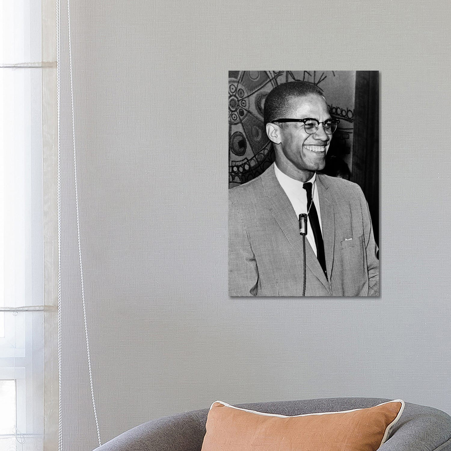 East Urban Home Malcolm X (1925-1965) by Ed Ford - Wrapped Canvas ...