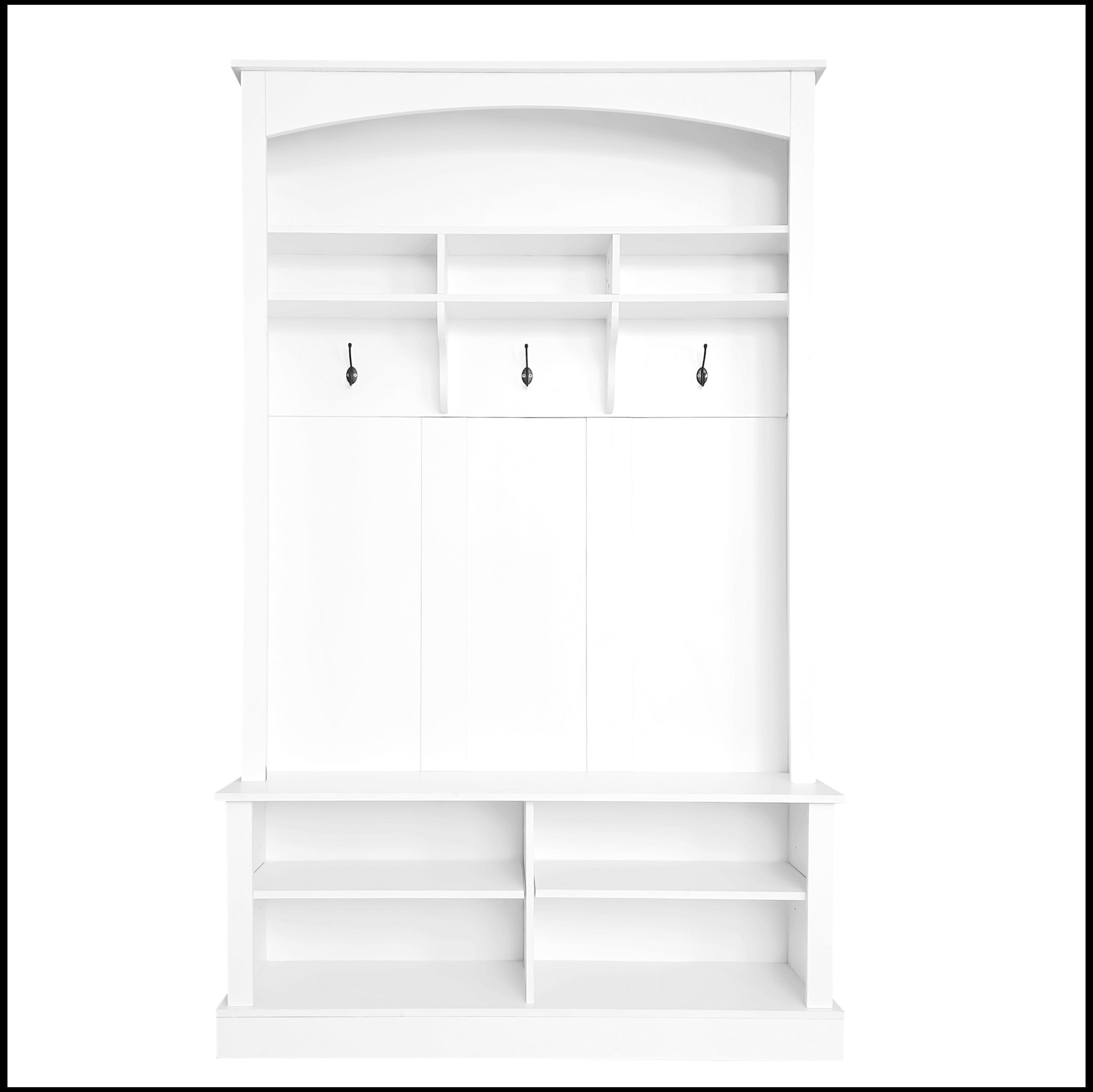 Red Barrel Studio® ON-TREND 47.2'' Wide Hall Tree with Bench and Shoe ...