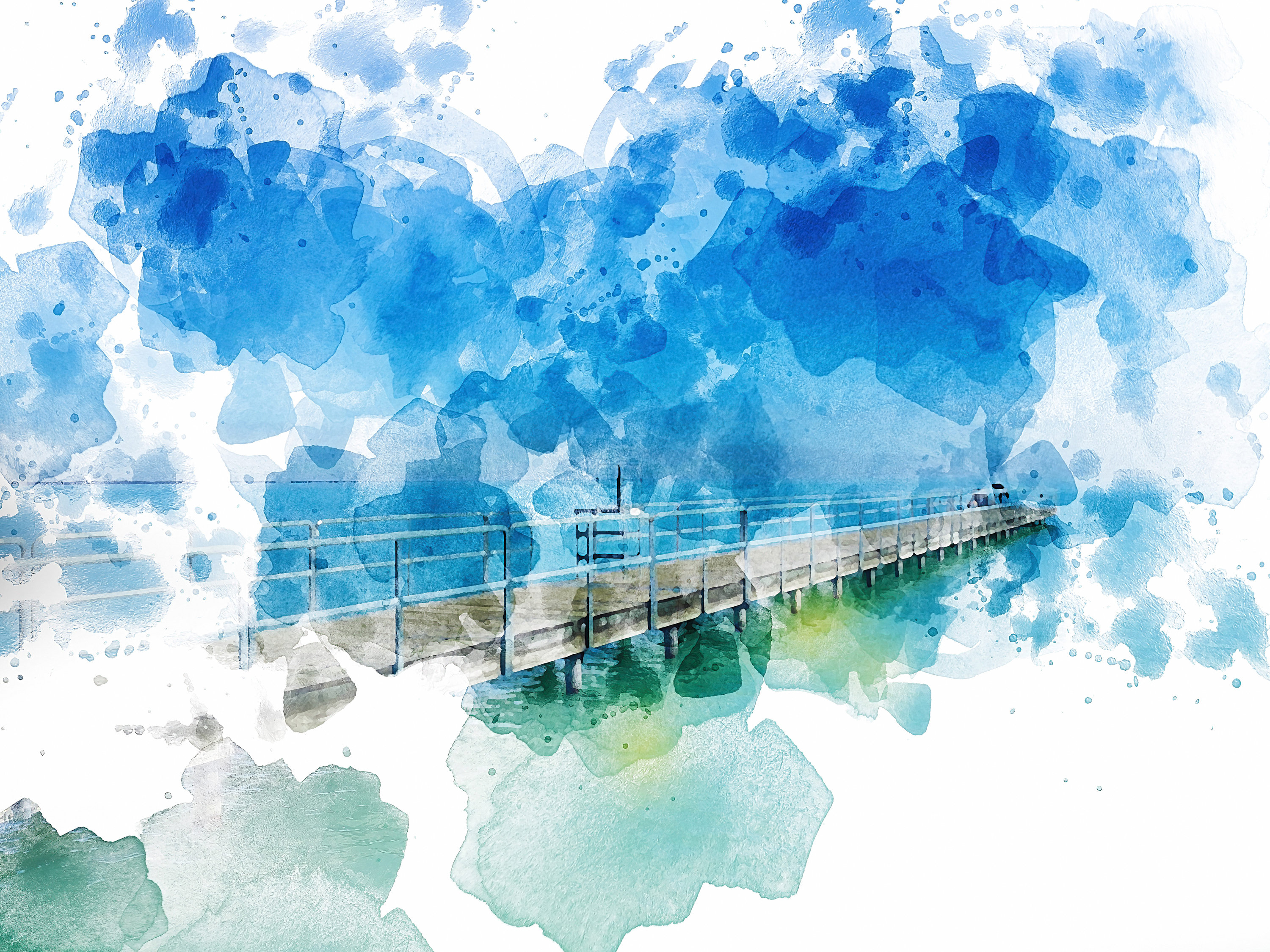 Highland Dunes Botakoz Pier II On Canvas by Chamira Young Print | Wayfair