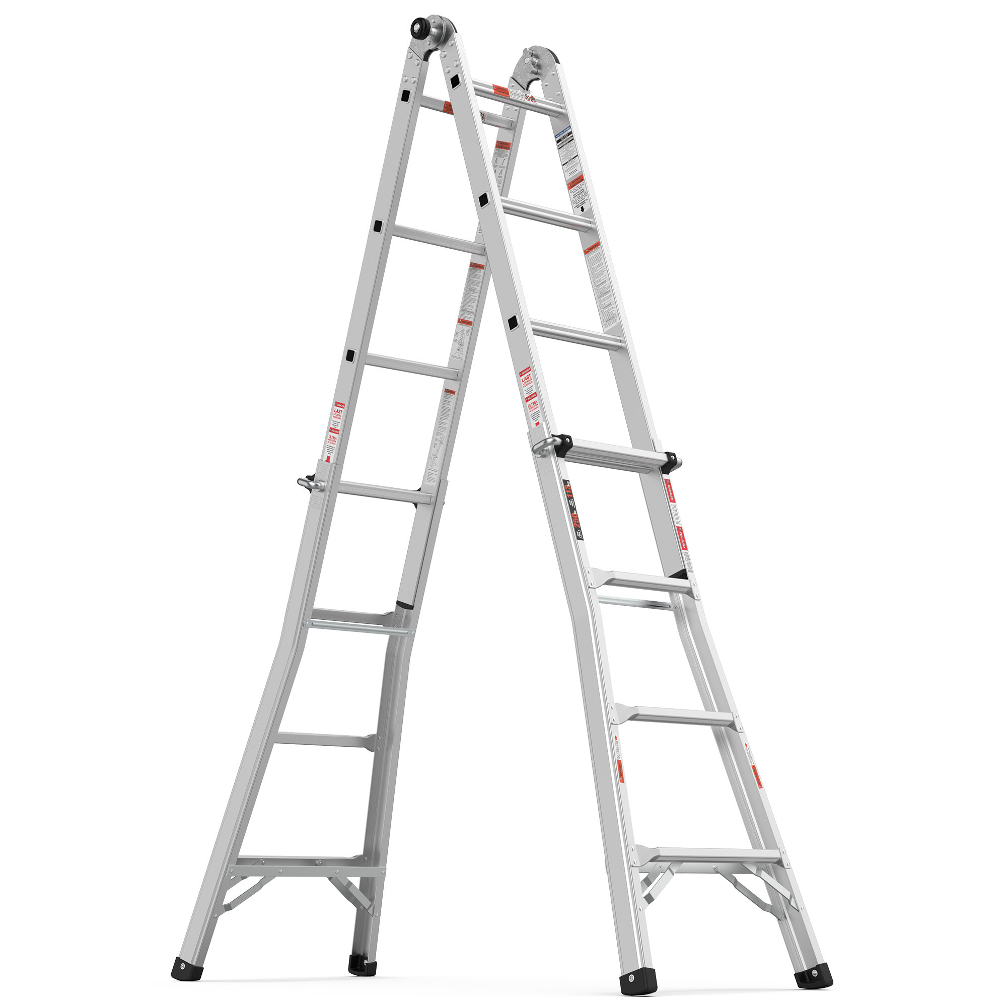 FOSHANZHENGONG 17Ft Multi-Position Foldable Aluminum Ladder, A-Frame ...