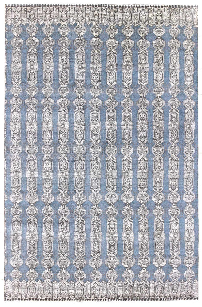 Landry & Arcari Rugs and Carpeting Ikat Handwoven Area Rug in Blue/Teal ...