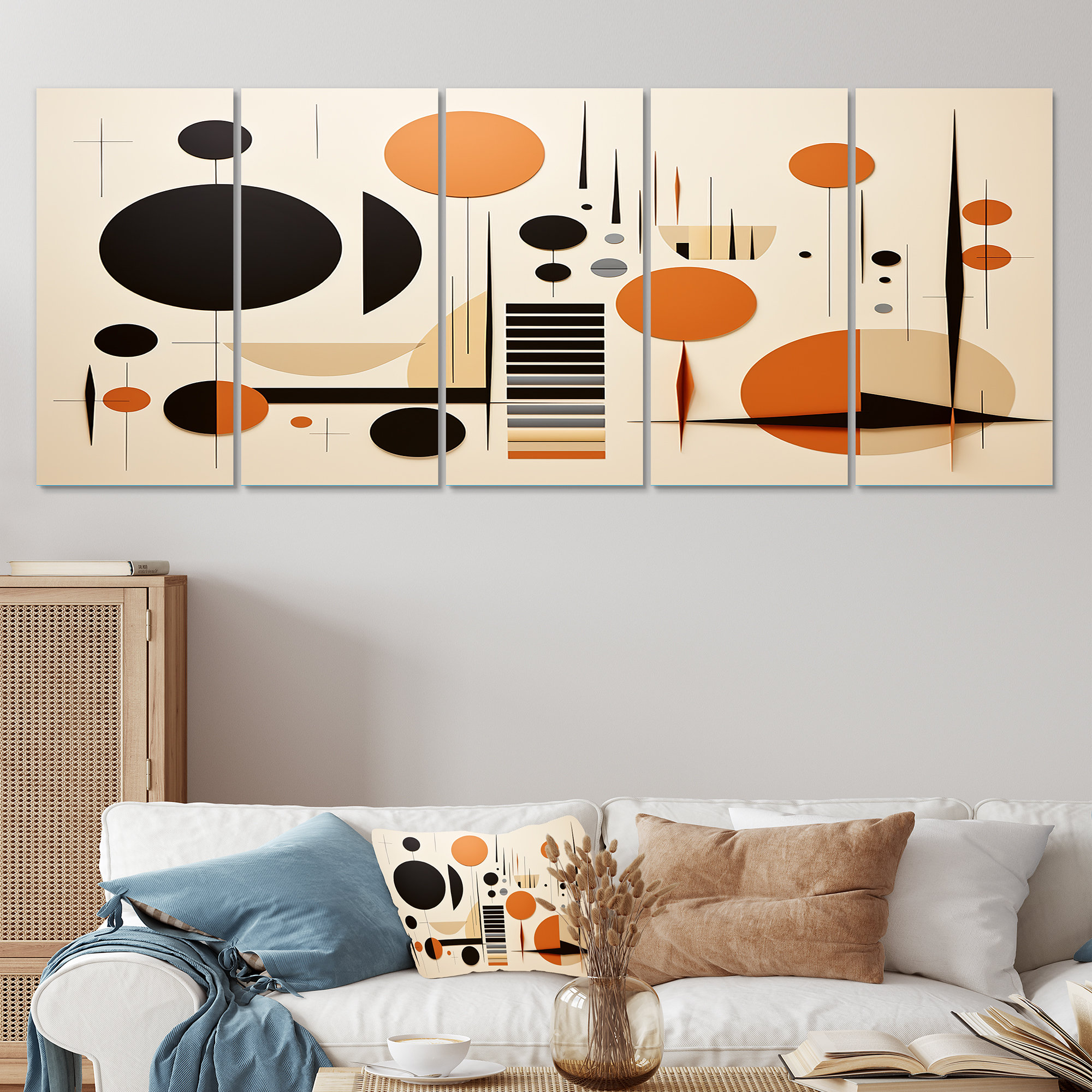 George Oliver Echoing Ellipse Beige Geometric Frequency IV - Abstract ...