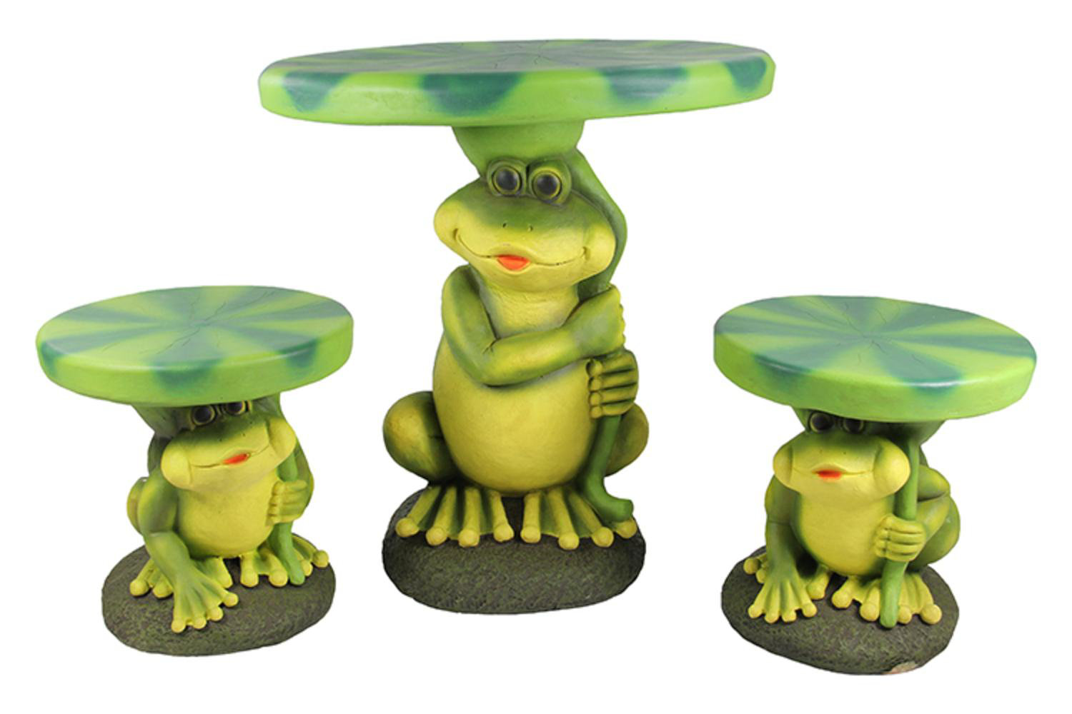 Northlight Seasonal 3-Piece Yellow and Green Frog with Lily Pad Table ...