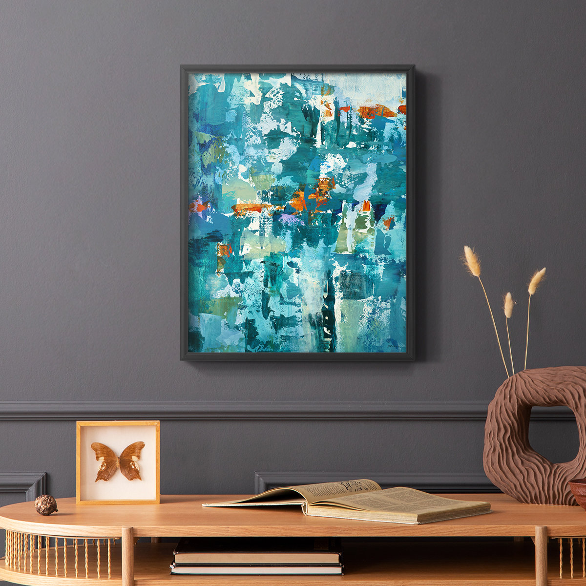 Wrought Studio™ Reticent I Framed Print - Solid Wood | Wayfair