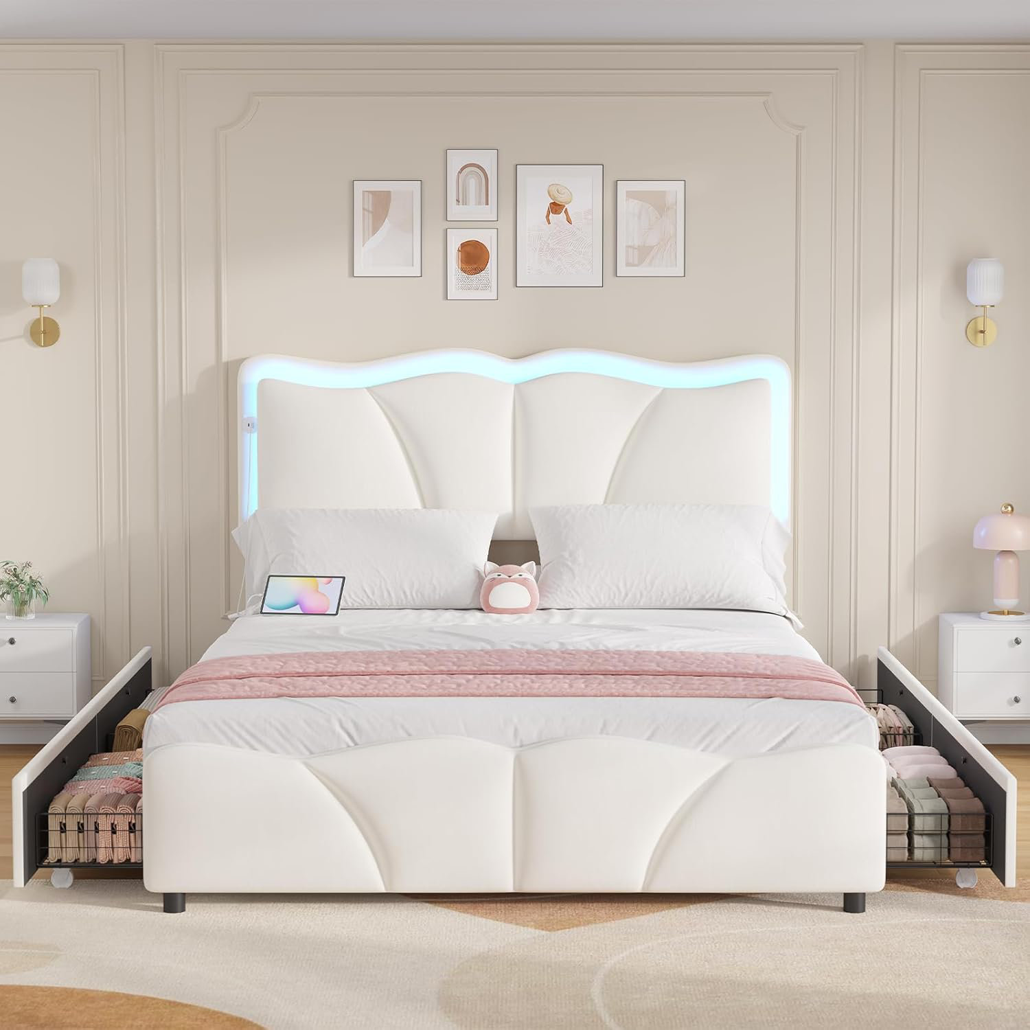 Wrought Studio Jalayne Velvet Bed Frame by Wrought Studio & Reviews ...
