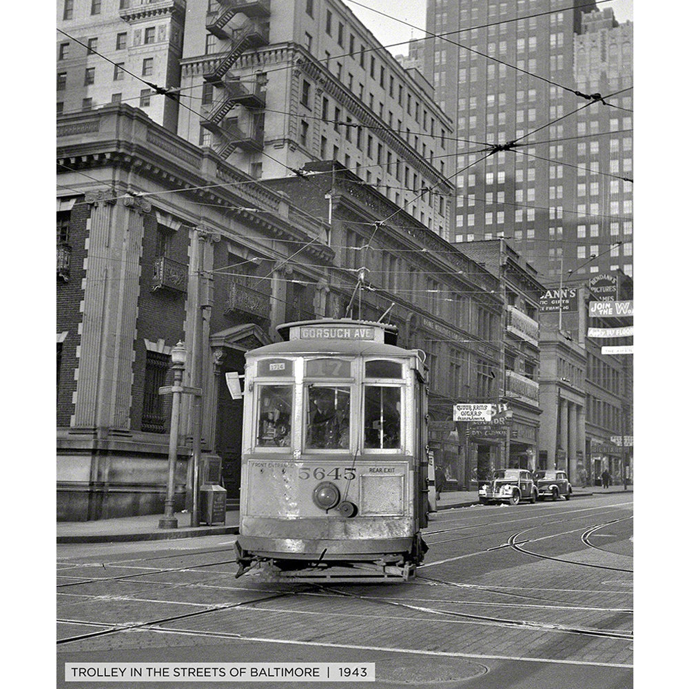 Ebern Designs Trolley in the streets of Baltimore, Historic Baltimore ...