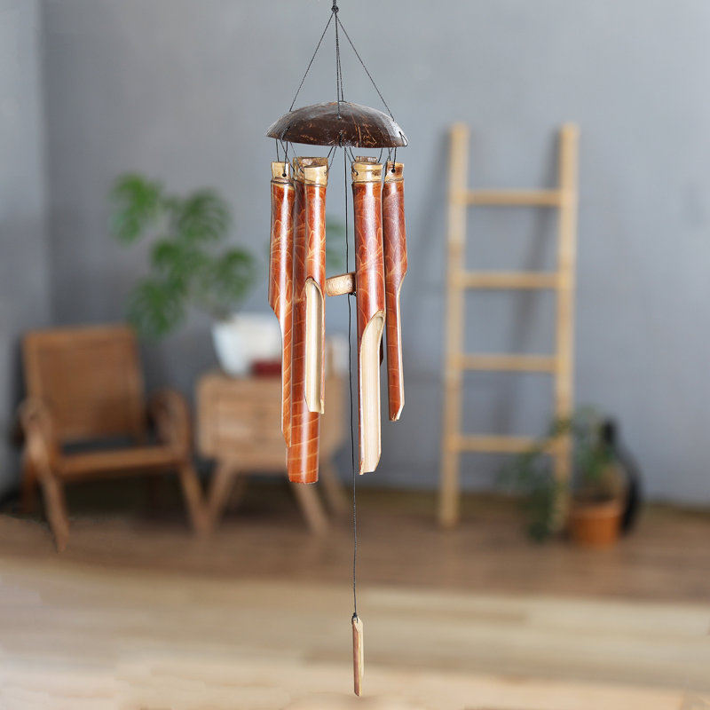 Arlmont & Co. Nekita Coconut Shell Wind Chime | Wayfair