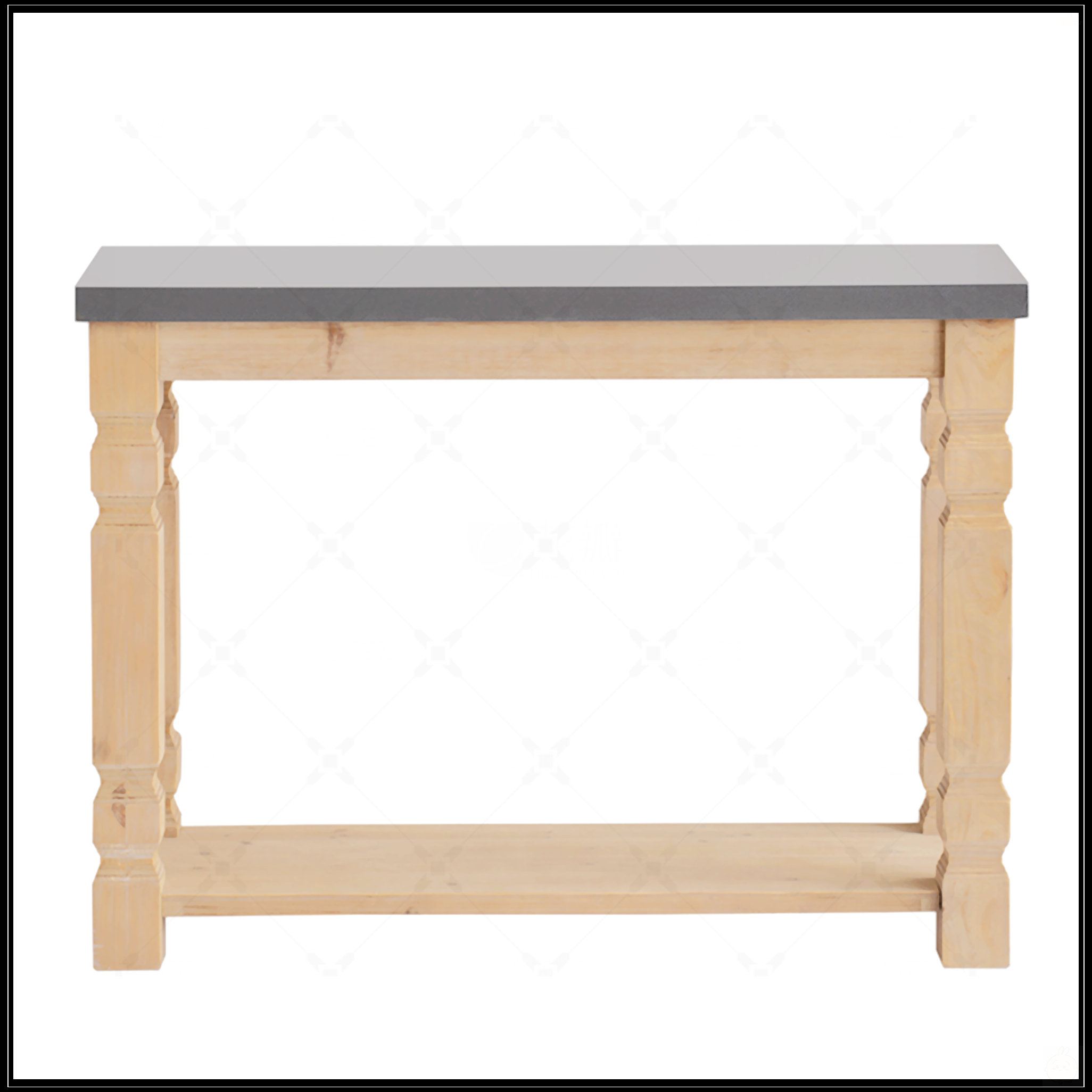 Ebern Designs Rustic Modern Console Table With Concrete Top And ...
