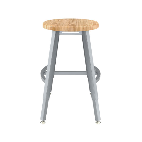 National Public Seating Height Adjustable Industrial/Shop Stool, Round ...