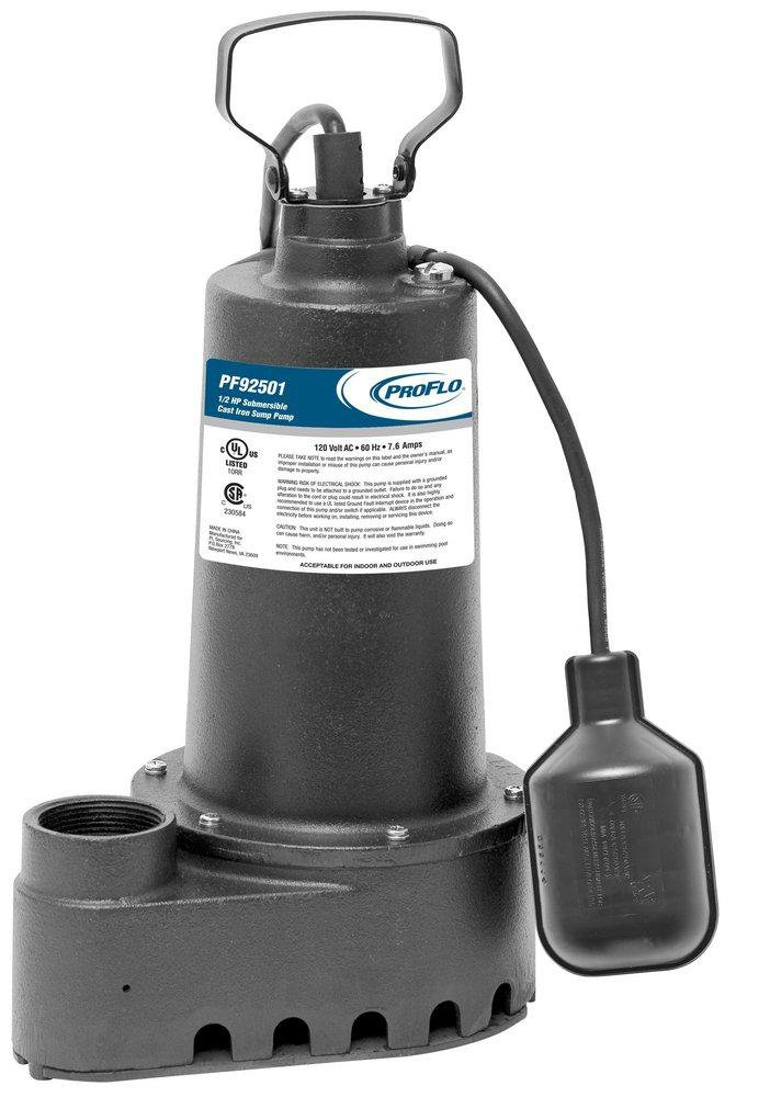 Proflo 1/2 HP 120V Cast Iron Submersible Tethered Float Sump Pump | Wayfair