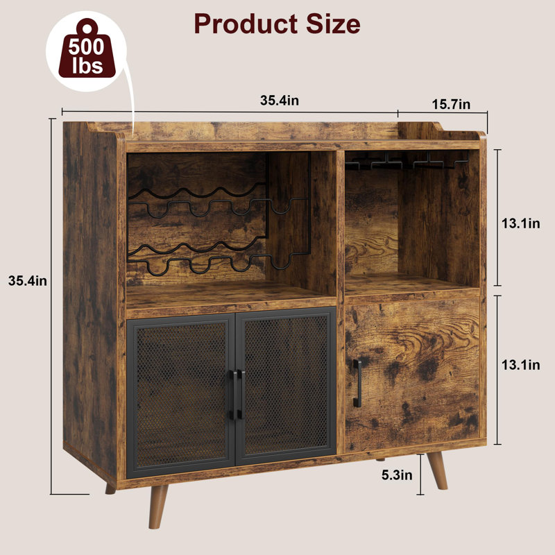 17 Stories Yance 35.4'' Sideboard | Wayfair