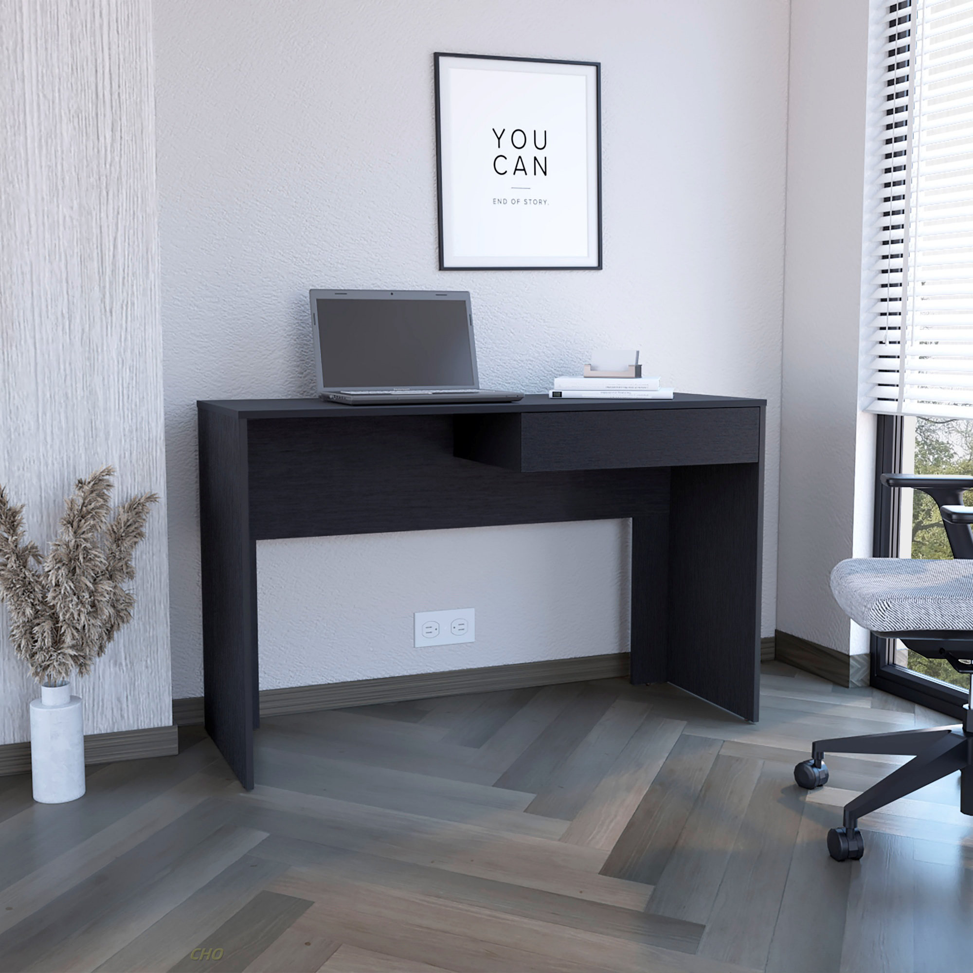 Ebern Designs Computer Desk Harrisburg, One Drawer - Wayfair Canada