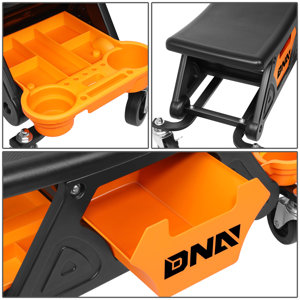 DNA Motoring Mechanic Stool Rolling Work Seat W/Swivel Wheels and ...