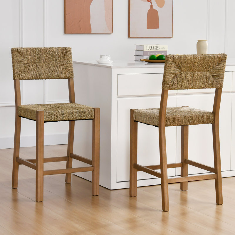 Bay Isle Home™ Cledia 21" Wide Rustic Farmhouse Style Solid Wood Ratten ...