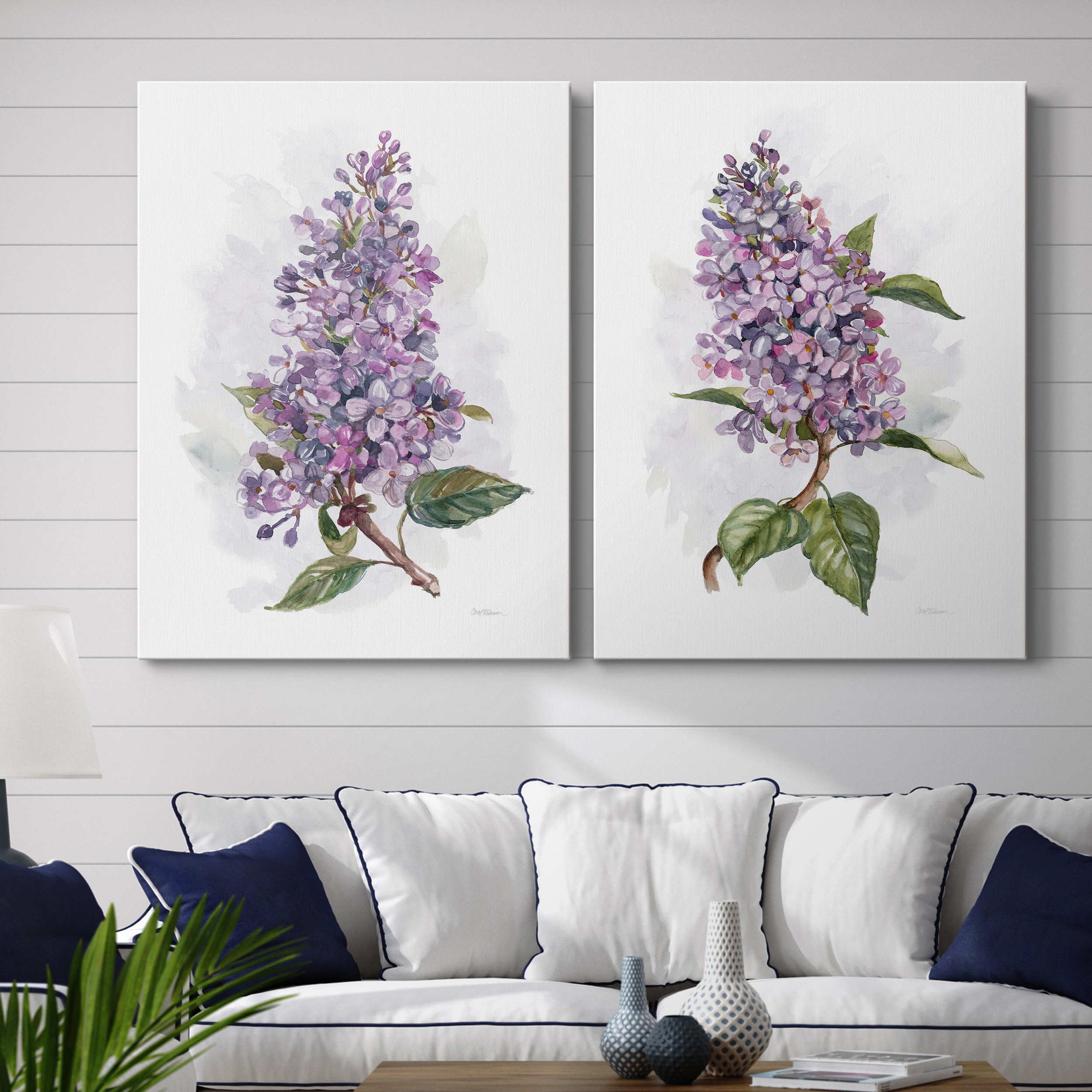 Ophelia & Co. Awash in Lilac I - 2 Piece Painting Print Set | Wayfair