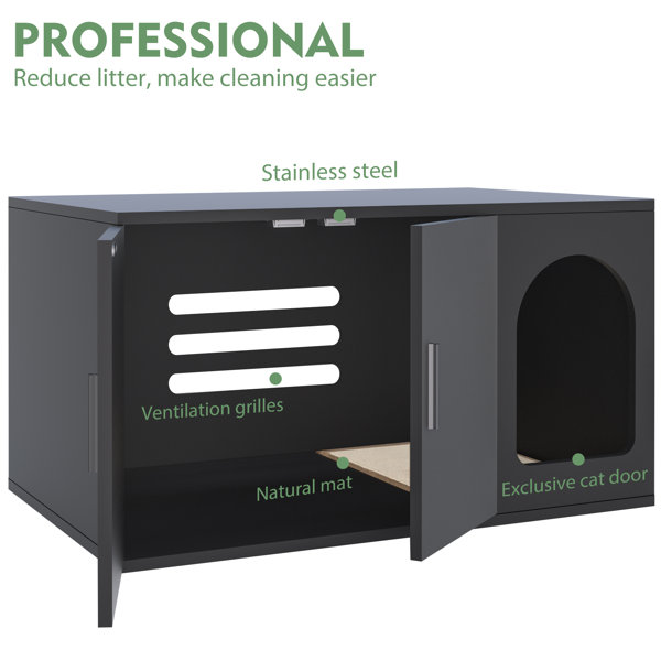 Tucker Murphy Pet™ Cat Litter Box Enclosure Furniture As End Side Table ...