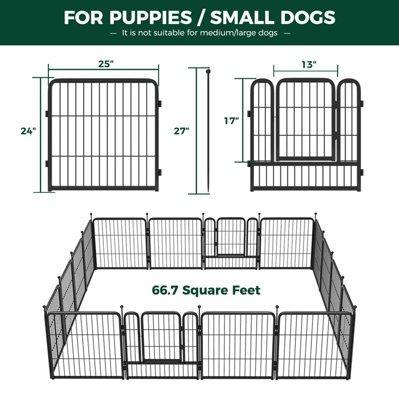 FXW Outdoor Dog Pen 16 Panels for Dogs & Reviews | Wayfair