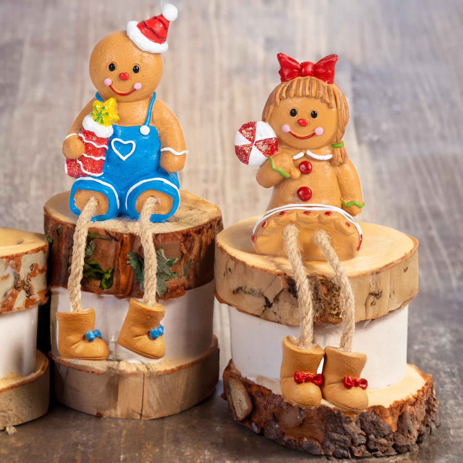 The Holiday Aisle® Set of 2 Resin Gingerbread Man Figurines | Wayfair