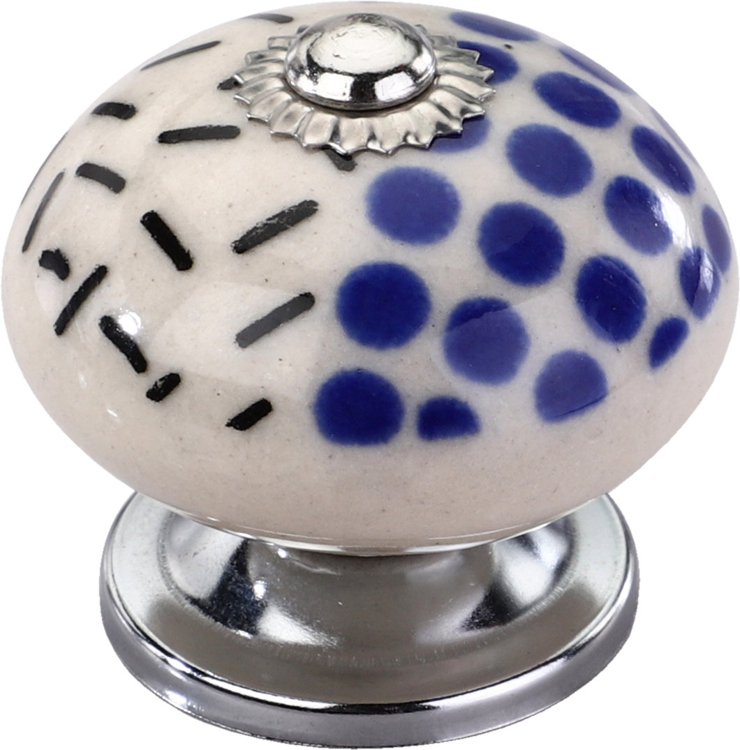 Mascot Hardware 1.6" Diameter Charlotte Handpainted Knobs for Kitchen ...