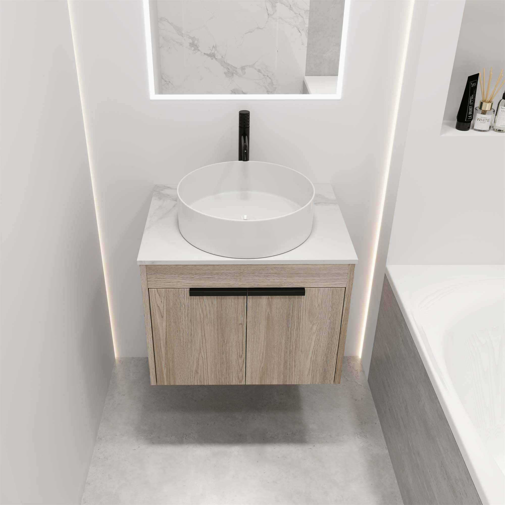 Ebern Designs Jachim 23.6'' Wall Mounted Single Bathroom Vanity with ...
