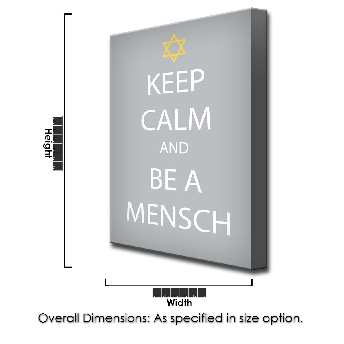 The Holiday Aisle® Keep Calm and Be a Mensch - Textual Art Print on ...