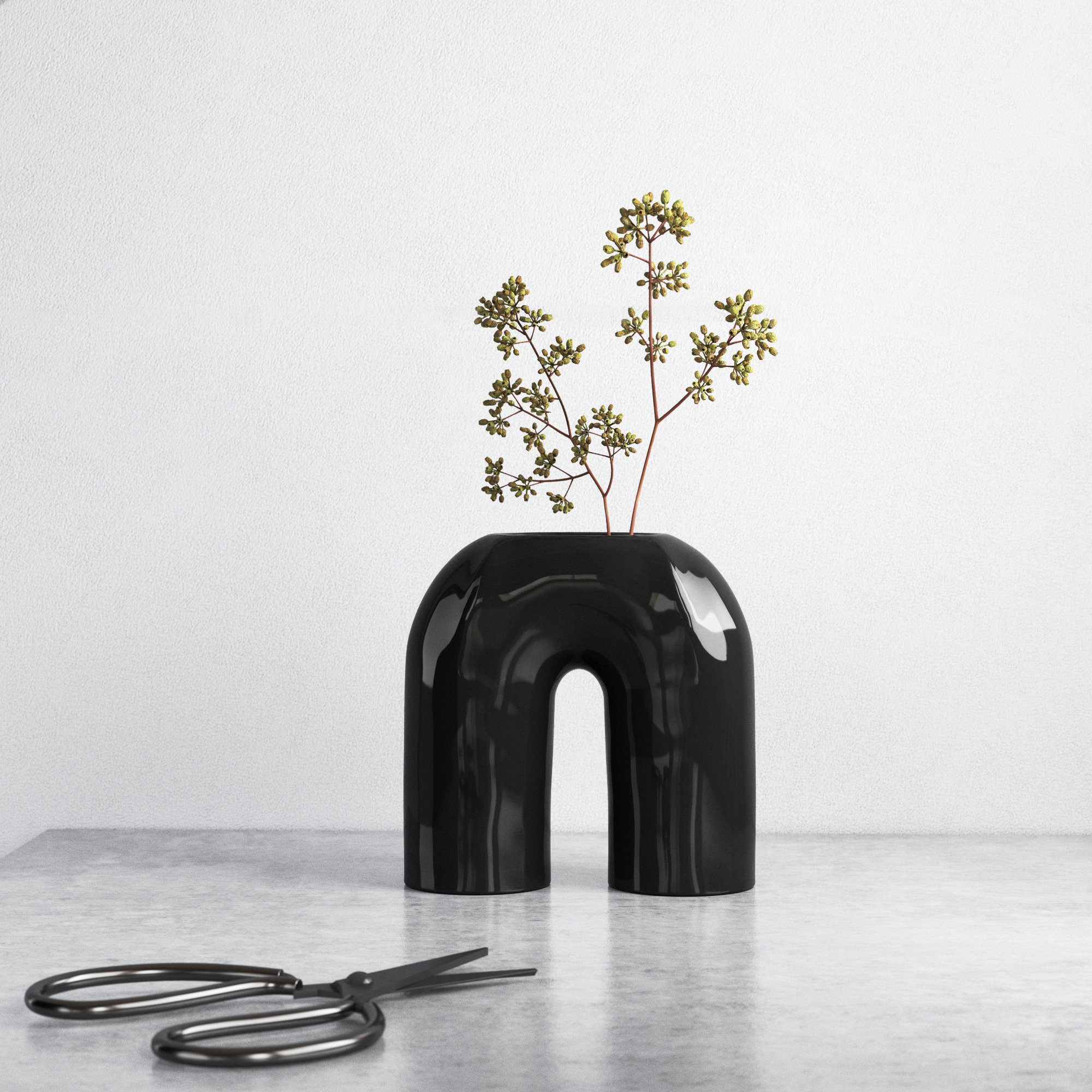 Wade Logan Ceramic Arched Horseshoe Vase & Reviews | Wayfair