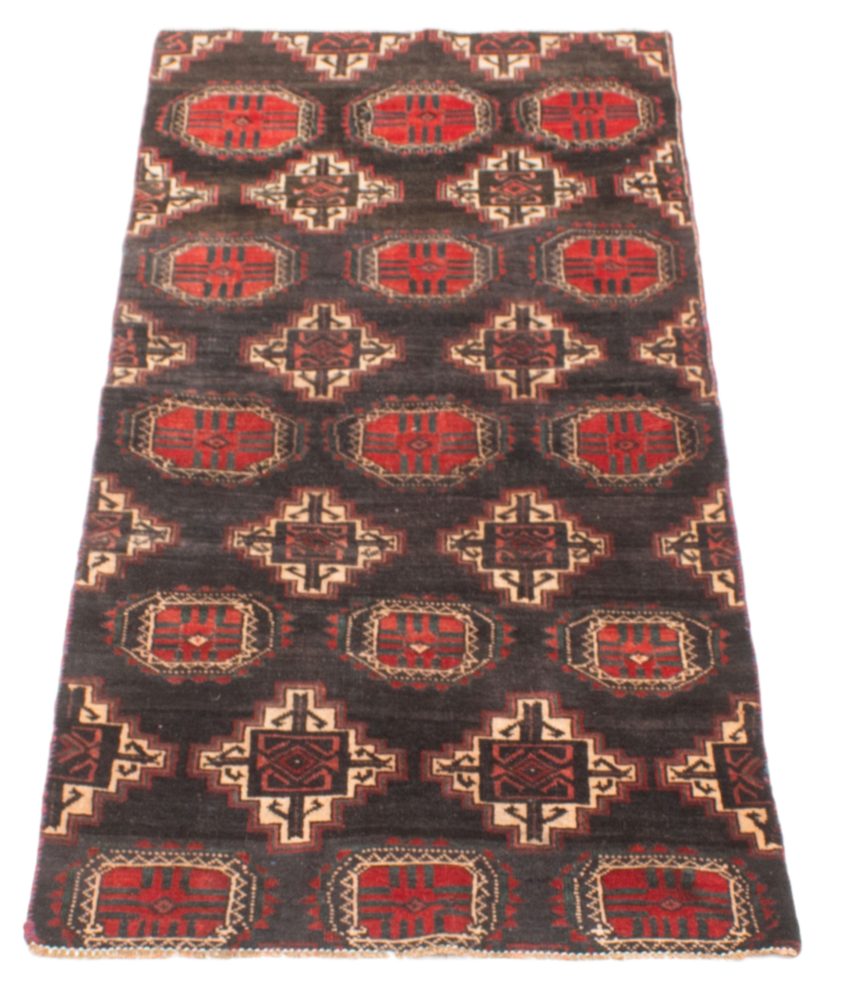 Bloomsbury Market Hand Knotted Baluch Black Wool Rug 2'9" x 6'11" | Wayfair