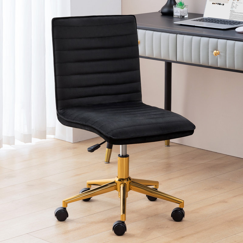 Everly Quinn Auctin Modern Velvet Office Task Chair & Reviews | Wayfair