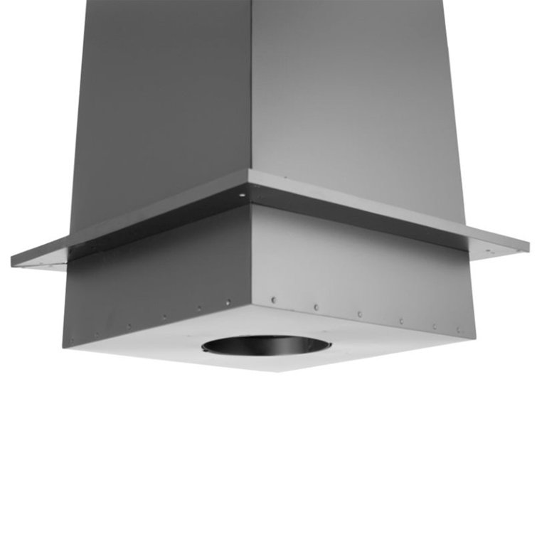 DuraVent 6" Galvanized Square Steel Ceiling Support Box and Trim Collar ...