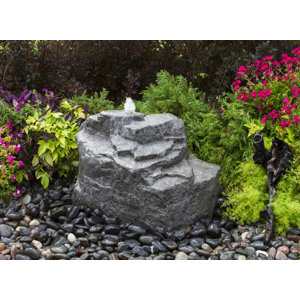 LiquidArt Fountains Glass Fiber Reinforced Concrete Rock Mountain ...