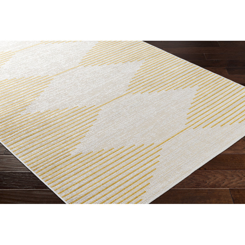 The Twillery Co.® Granby Geometric Yellow Indoor/Outdoor Area Rug ...