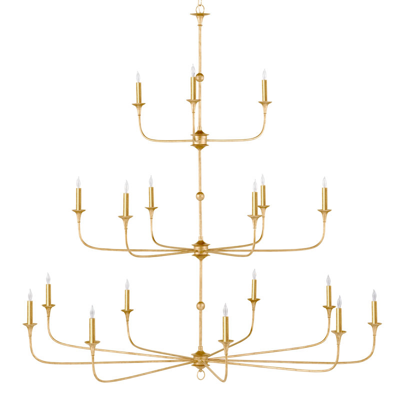 Currey & Company Nottaway 18 - Light Wrought Iron Chandelier | Perigold