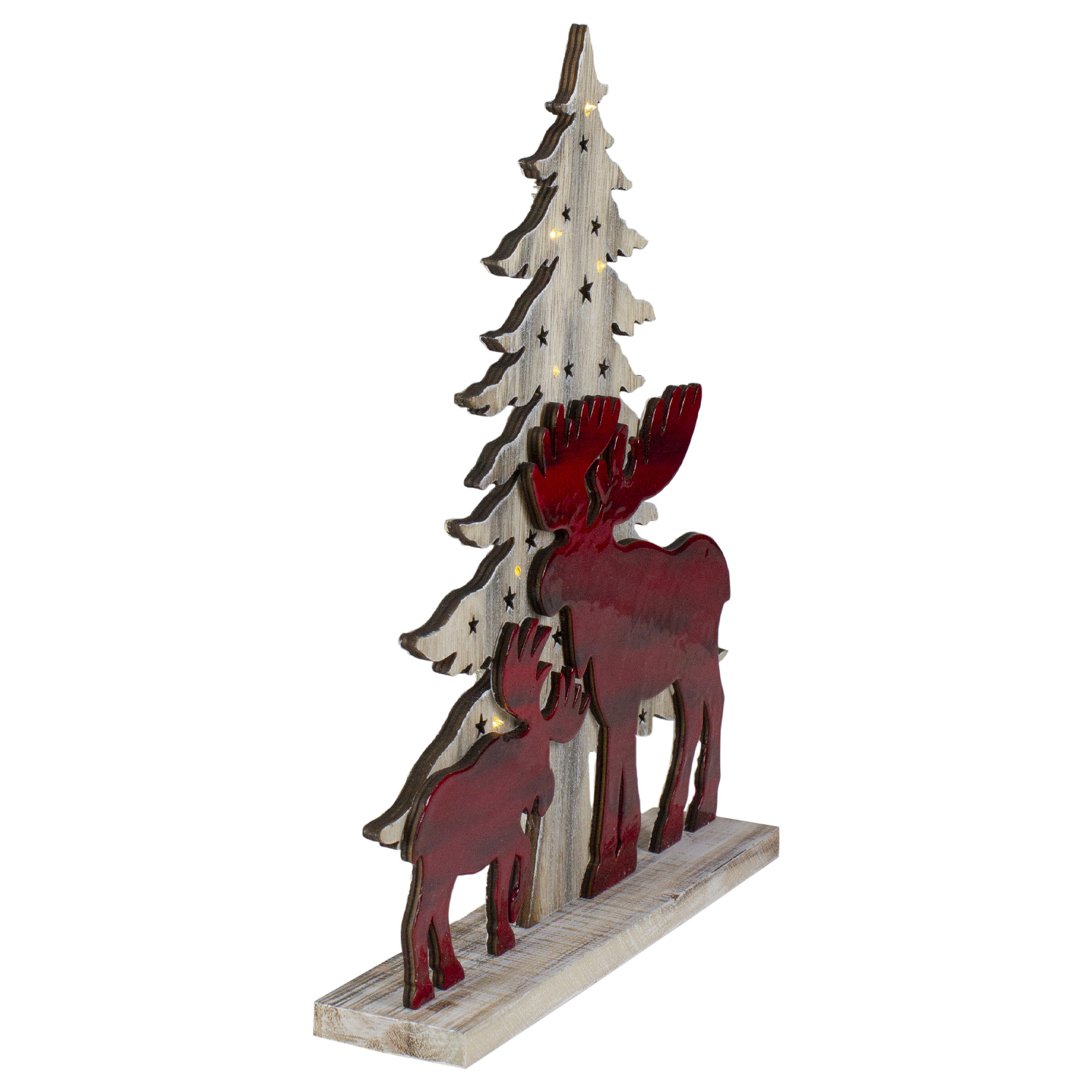 Northlight Seasonal 13.5" LED Lighted Glossy Red Moose with Christmas ...