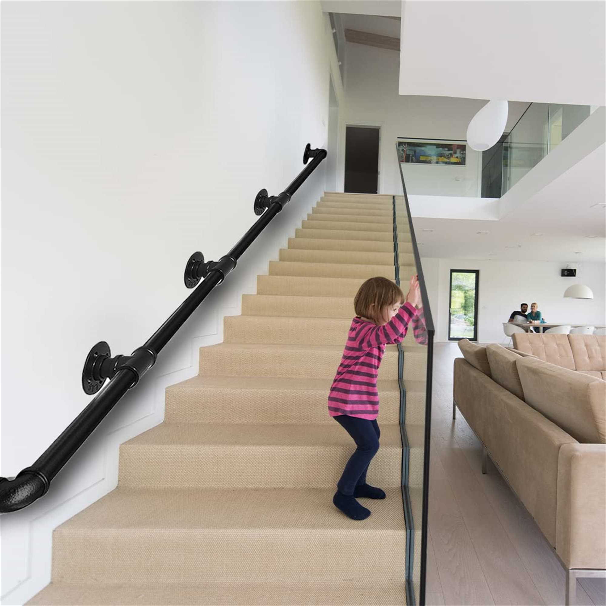 Symple Stuff 4.6M Stair Handrail, Indoor And Outdoor Wall Mounted ...