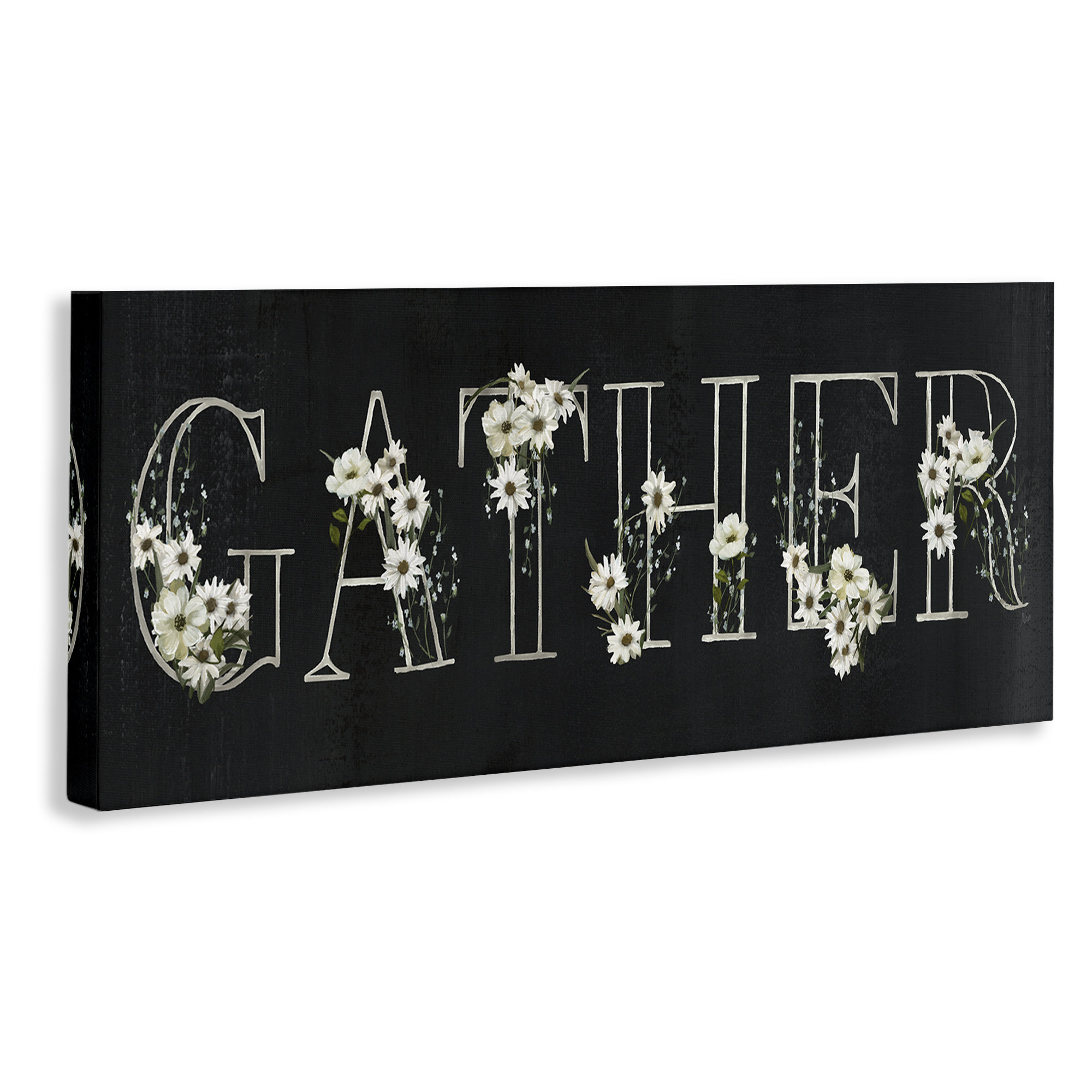 Gracie Oaks Chalkboard & Floral Gather Canvas Wall Art by Nan | Wayfair