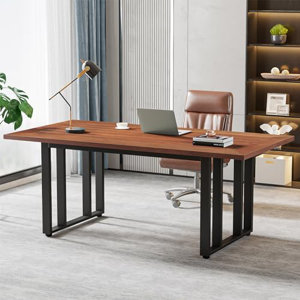 Borough Wharf 140 cm Computer Desk, Modern Rectangular Conference Table ...