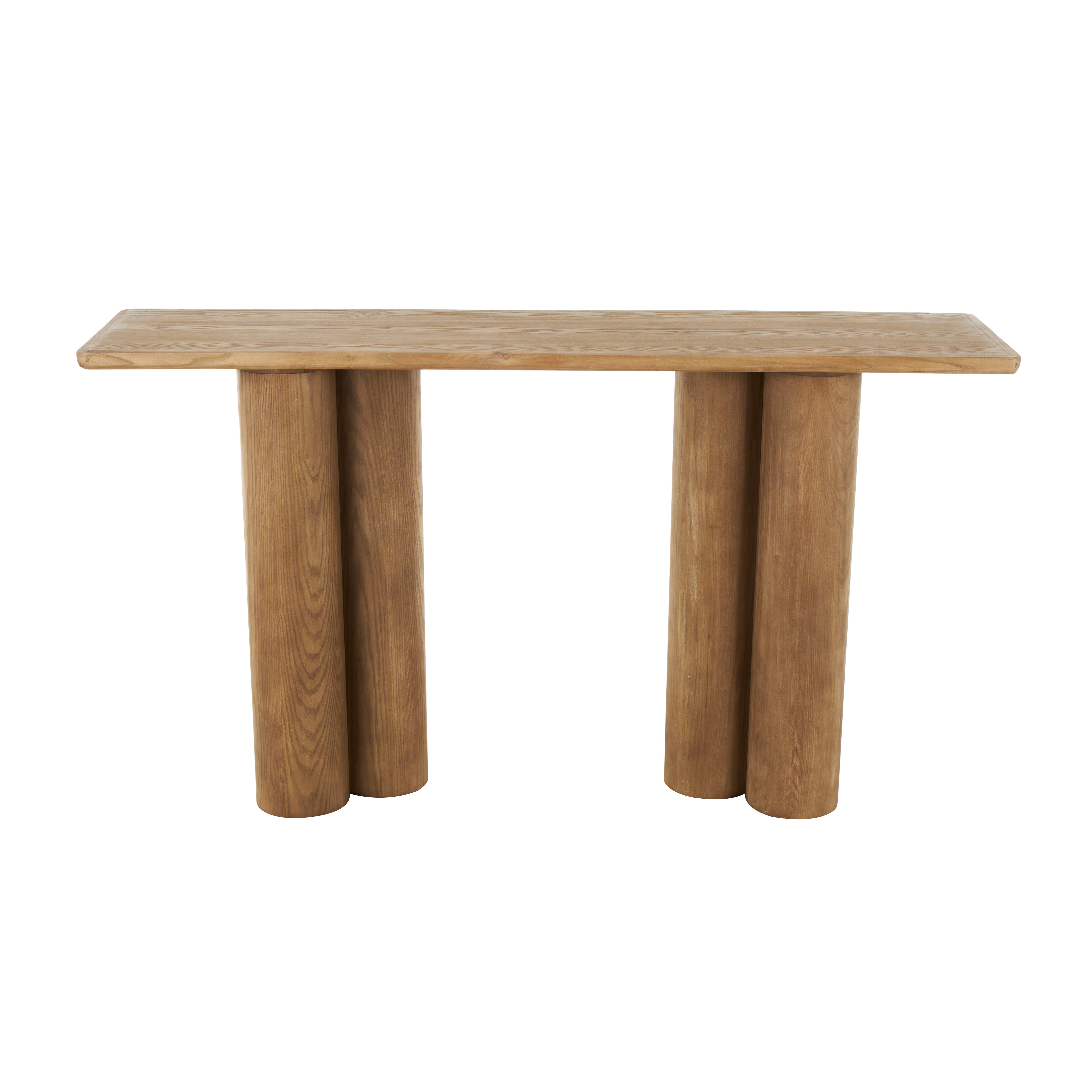 Corrigan Studio® Cole And Grey Wood Handmade Console Table With Pillar ...