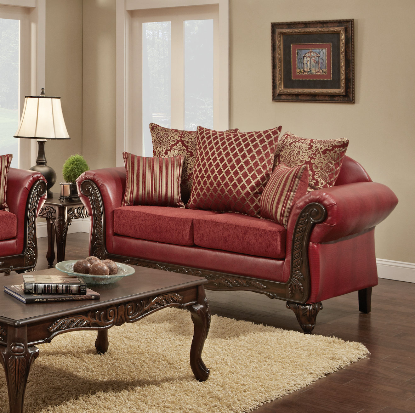 Astoria Grand Sabahat Carved Wood Traditional Loveseat | Wayfair