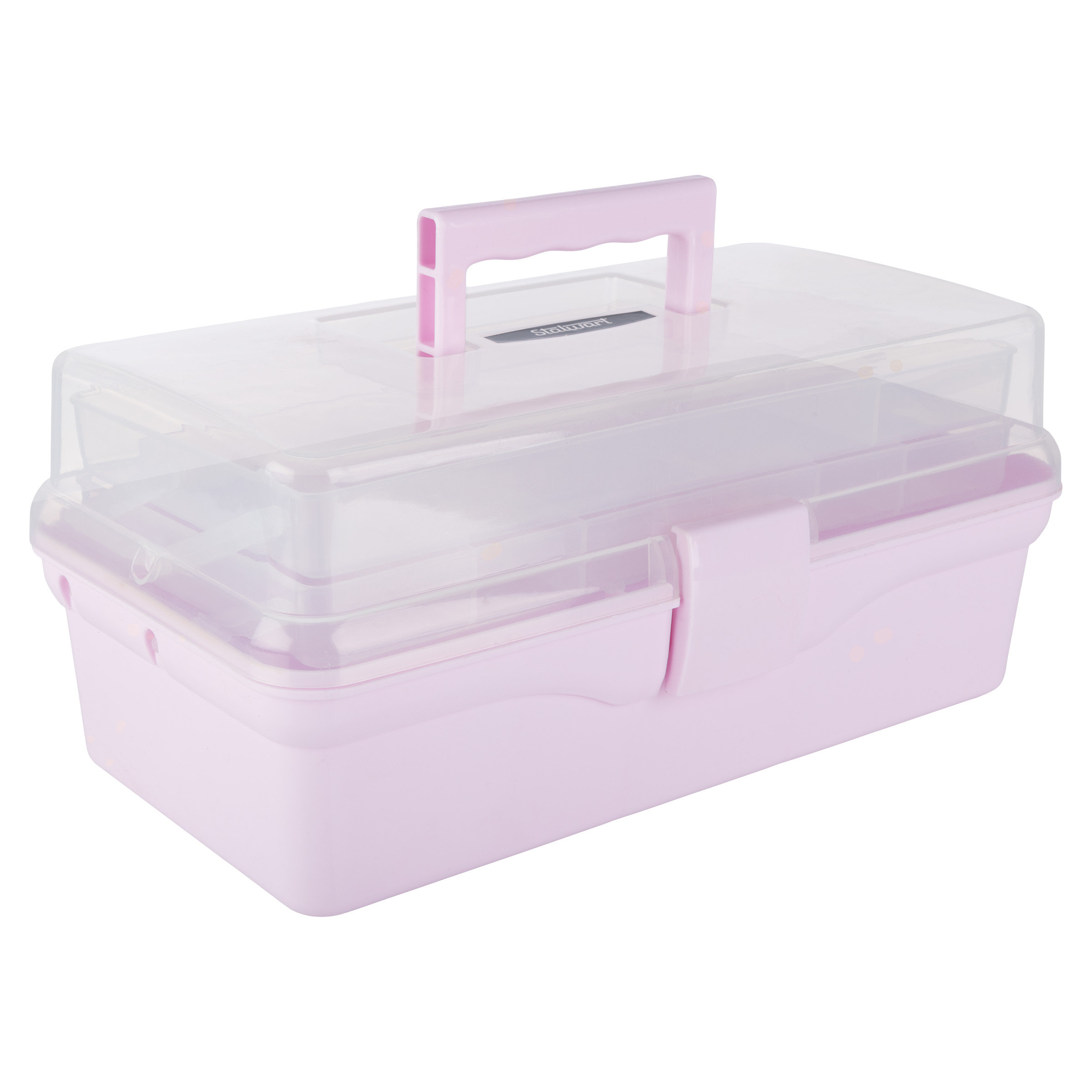 Stalwart 14” Plastic Tackle Box Organizer - 3-Layer Portable Sewing Box ...