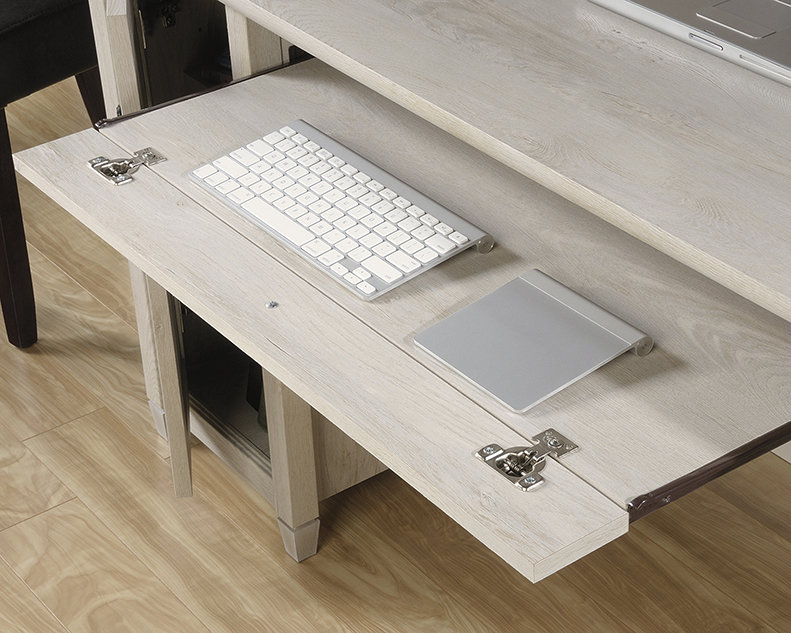 Inbox Zero Chalked Chestnut Finish Computer Desk | Wayfair