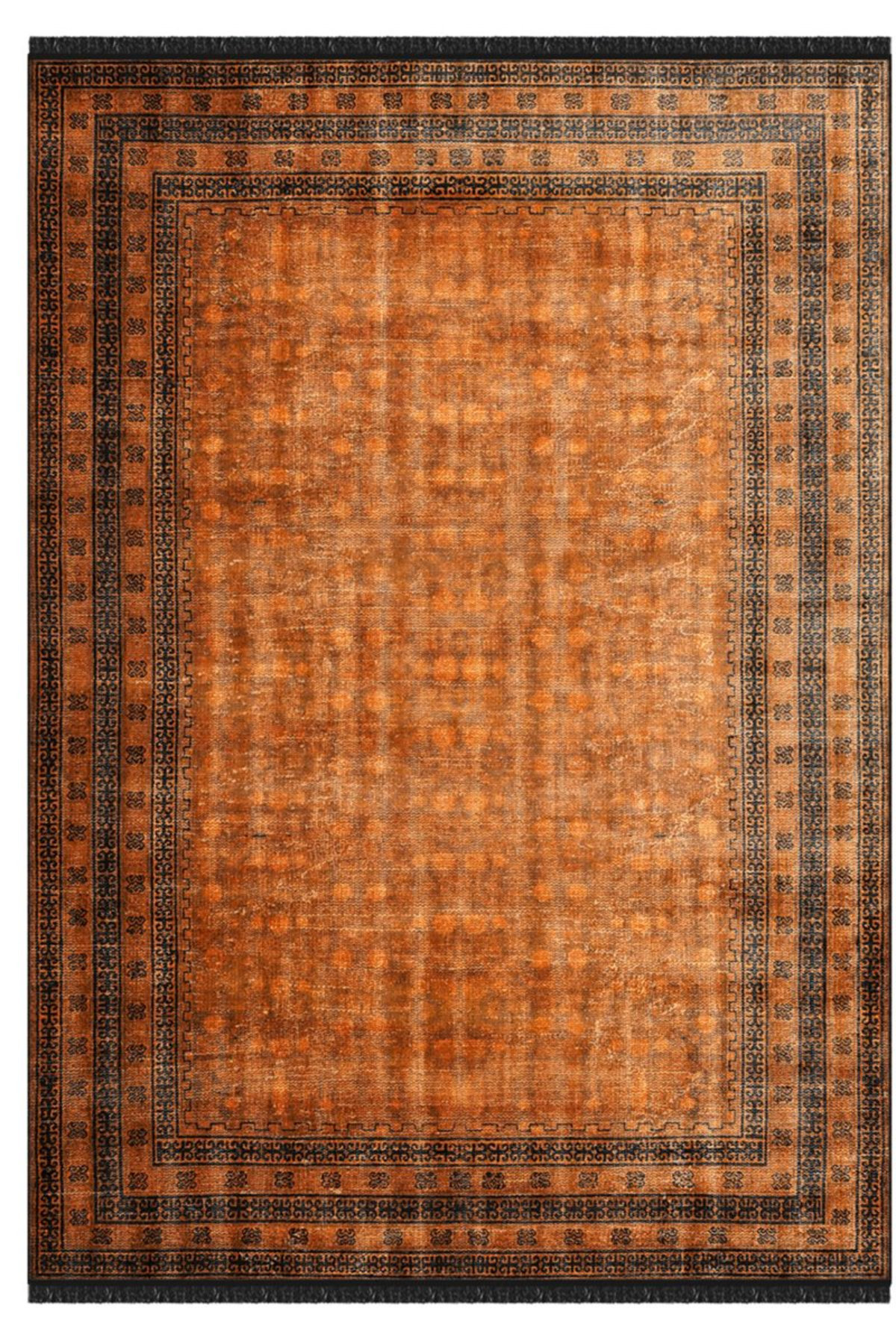 Rugpera Ferrera Brown Color Geometric Design Carpet Machine Woven ...