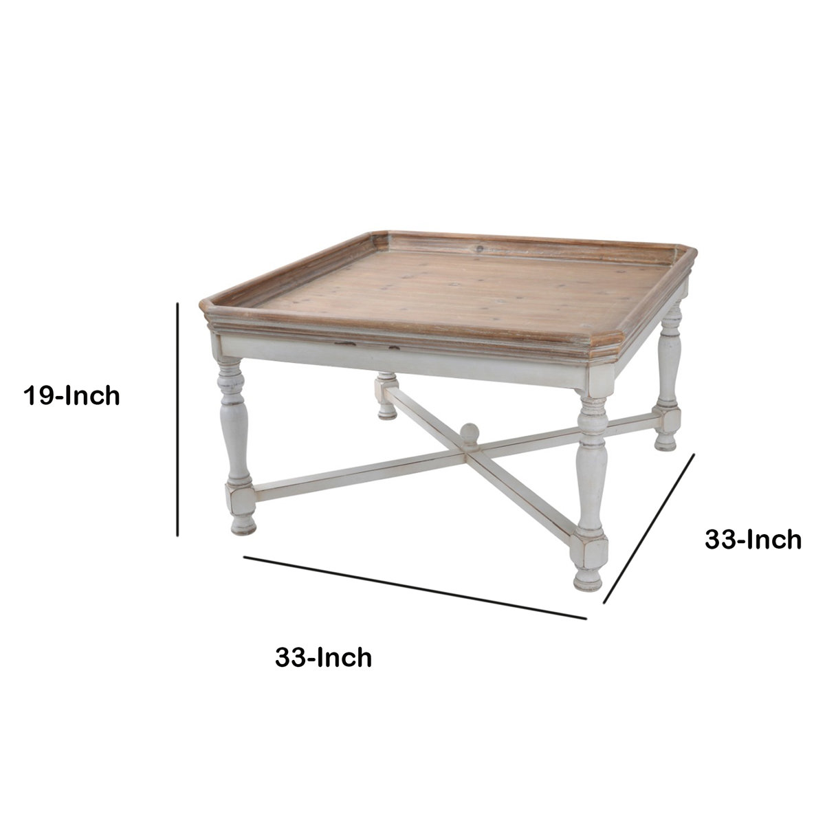 Rosalind Wheeler Square Shaped Wooden Coffee Table & Reviews | Wayfair