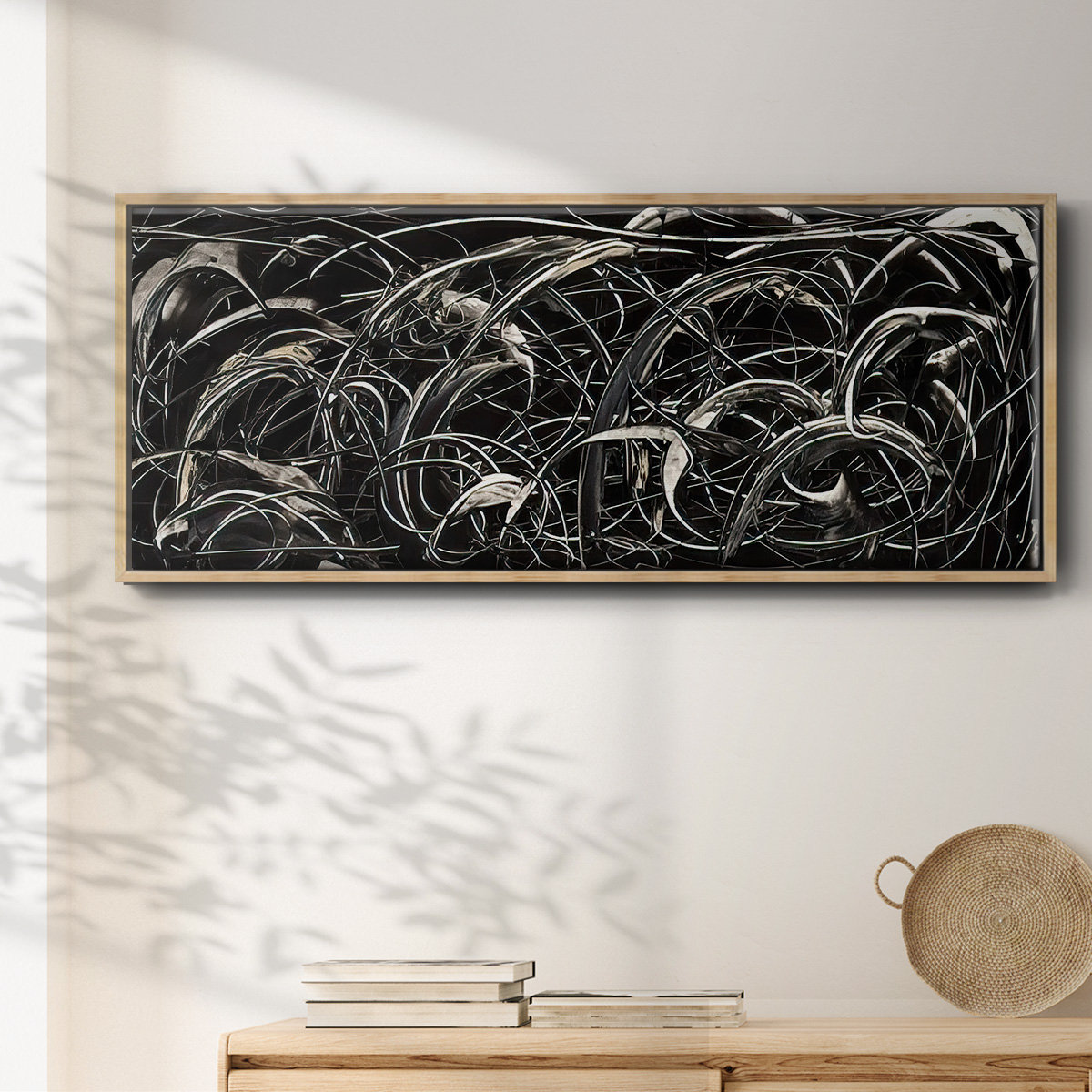 Wrought Studio™ Linear Movement I - Floater Frame Print on Canvas | Wayfair