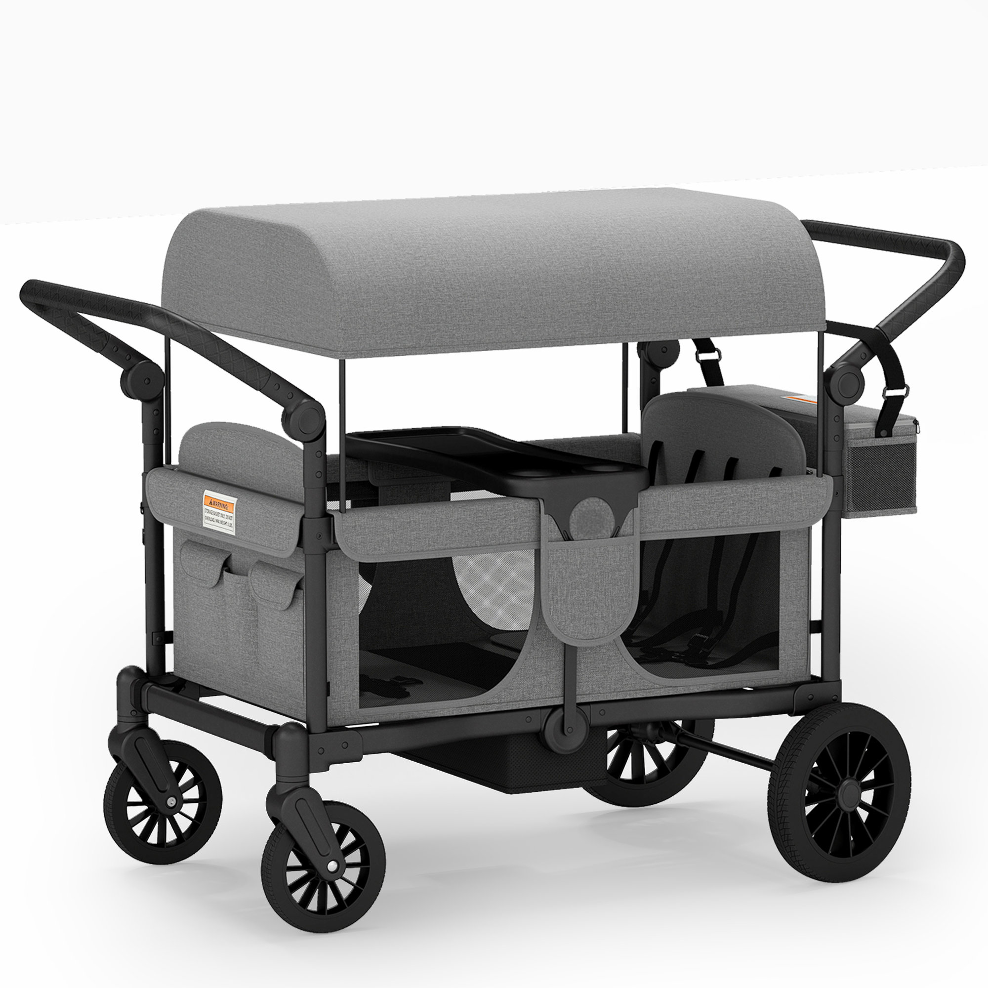 Aeloxis Stroller For 4 Kids, Foldable 4 Seats Outdoor Stroller Wagon ...